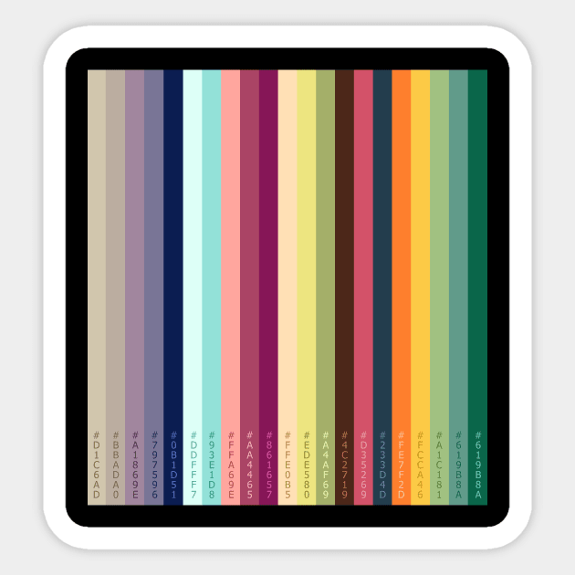 ColorCode Series Design 1 - Colors - Sticker | TeePublic